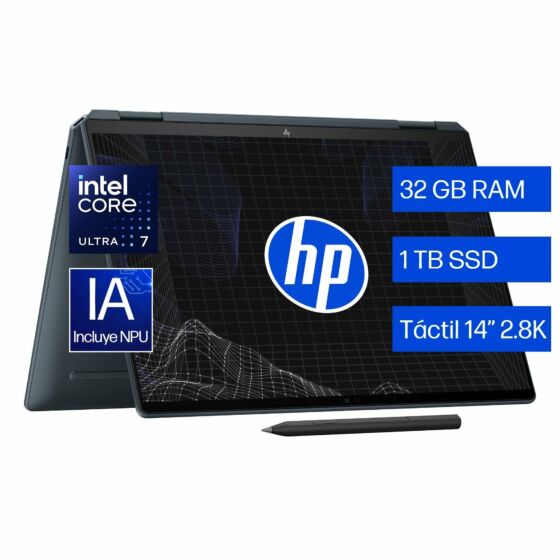 Laptop HP Spectre x360 2-in-1 14-eu0000la, Intel Core Ultra 7, 32 GB, 1 ...